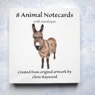 8 Animal Notecards, Wildlife Notelets - Folksy