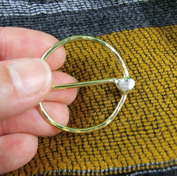 Small Scarf Ring, Brass Buckle Style Scarf Slid... - Folksy