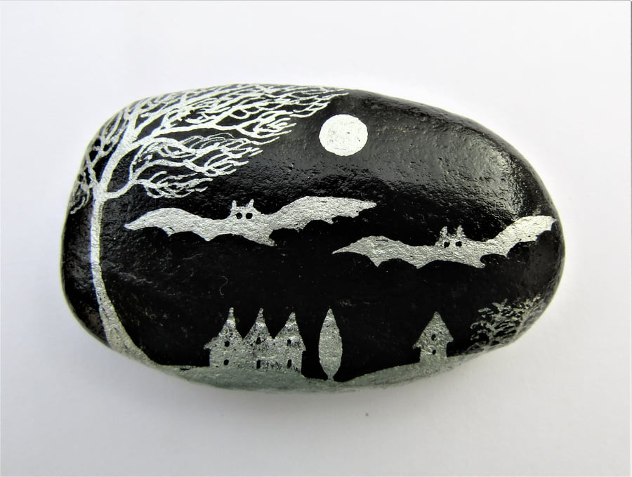 Bats Stone Magnet, Unique Halloween Gift, Two B... - Folksy