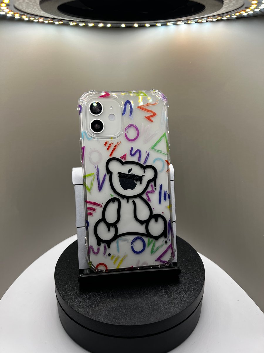 Clear Multicolour Bear Phone case for Iphone XR... - Folksy