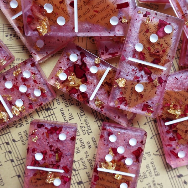 Handmade DOMINO gift set, 28 pieces domino - Folksy