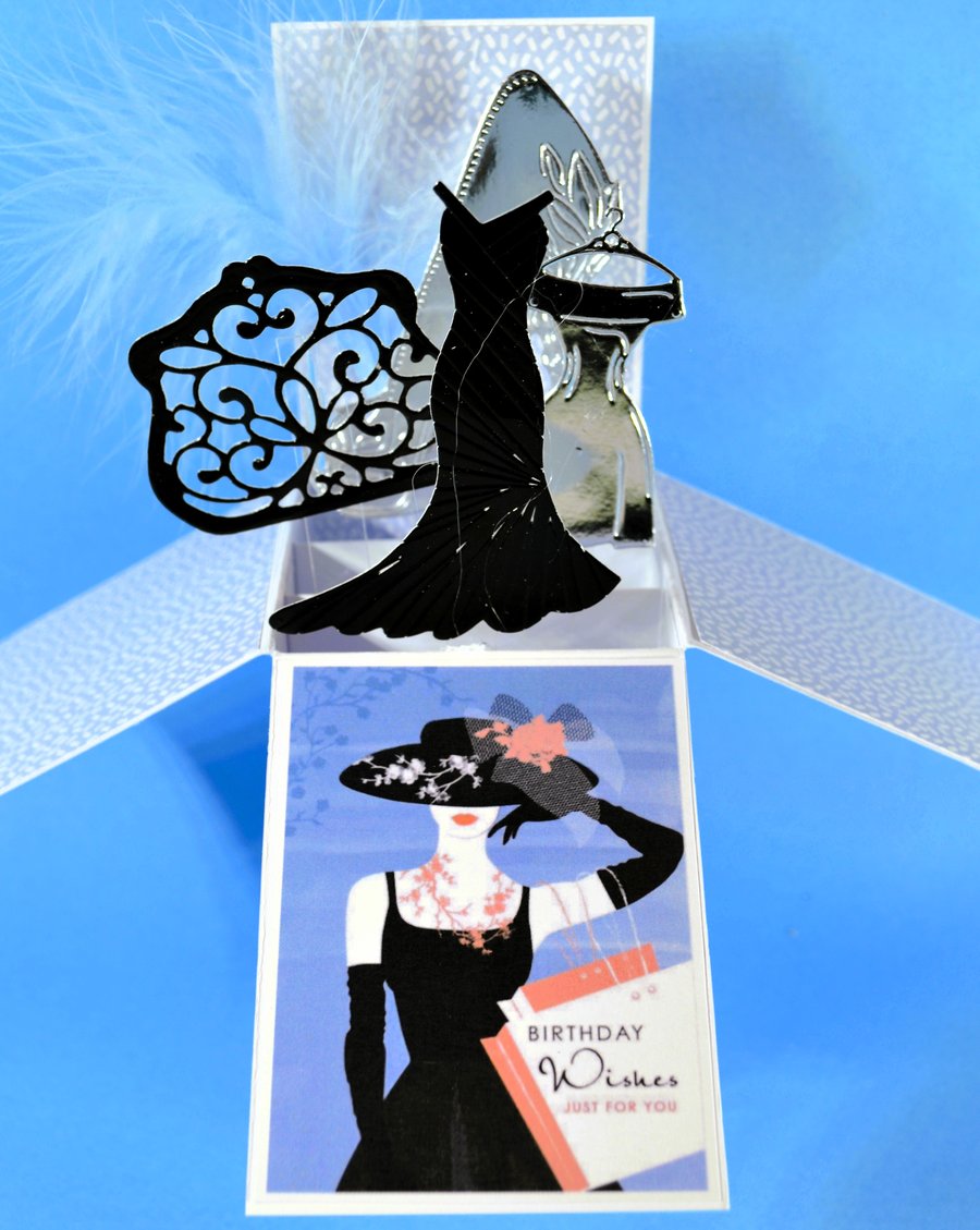 Ladies Birthday card with a Fashion Theme - Folksy