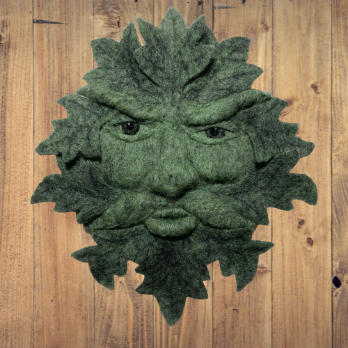 Needle felted Green man wall plaque, woollen sc... - Folksy