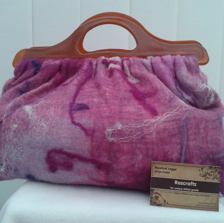 Nuno Felted Bag, handbag, craft bag, shopping bag - Folksy