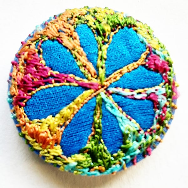 Buttons 1 inch button Hand Dyed Silks and Cotto... - Folksy