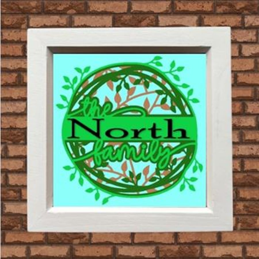 Family Name photo frame Wall Art - Folksy