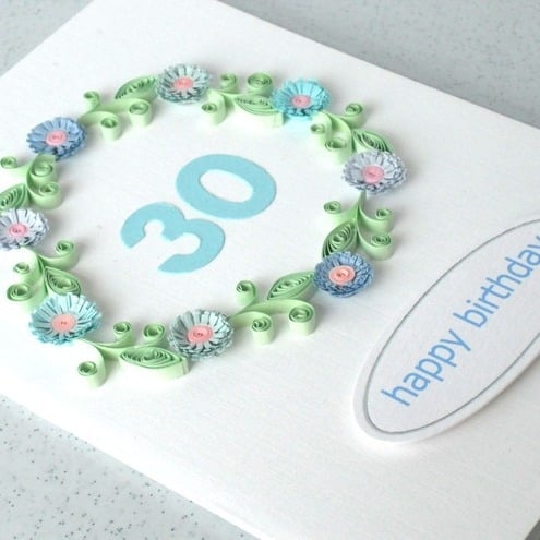 30th birthday card - Folksy