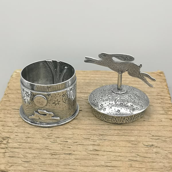 Sterling Silver Little Hare Box - Folksy
