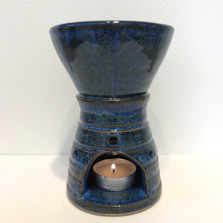 Ocean Blue Ceramic Oil Burner - Folksy