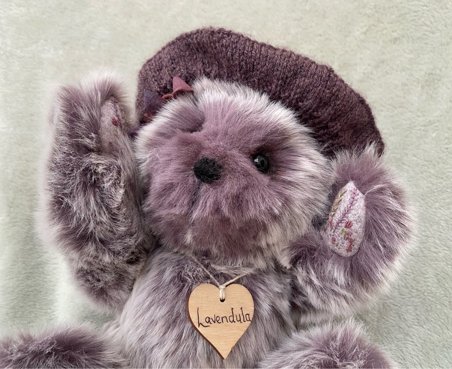 SOLD hand embroidered teddy bear, heirloom arti... - Folksy