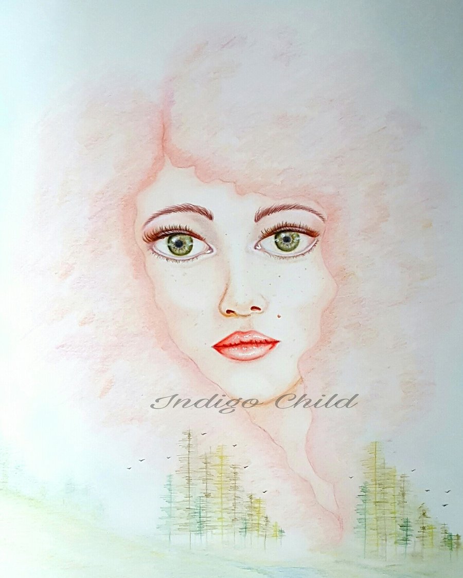 Art Drawing Above The Woods Drawing - Folksy