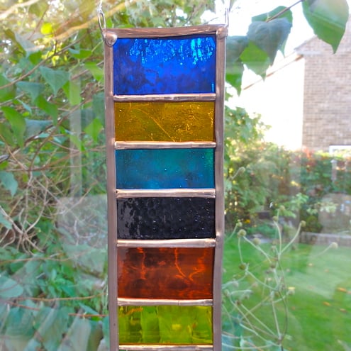 Stained Glass Strip - Multi Coloured - Folksy