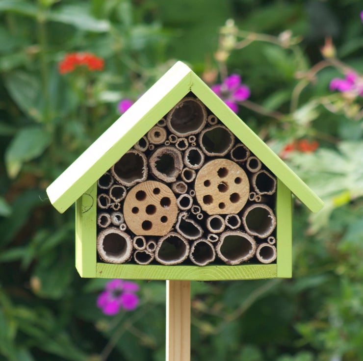 Bee Hotel, Large, in 'Sunny Lime' - Folksy