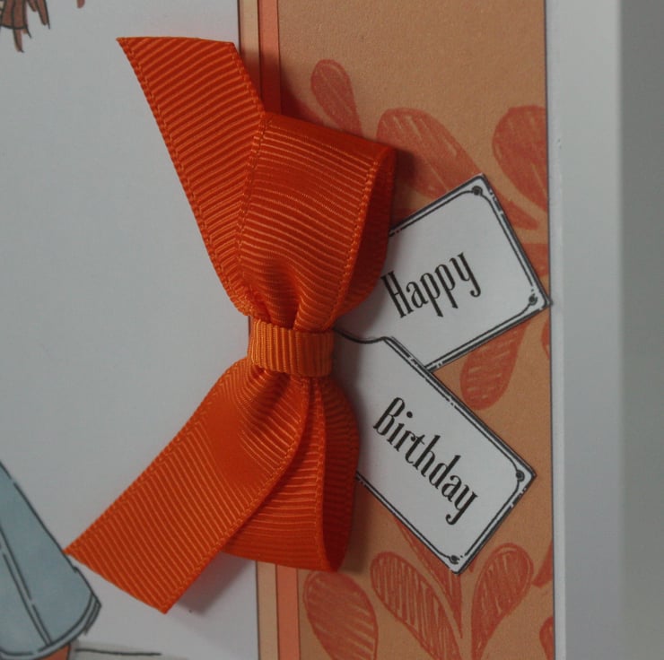 Handmade birthday card - fabulous flares - Folksy