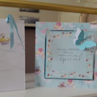 Friend butterfly birthday card and matching gif... - Folksy