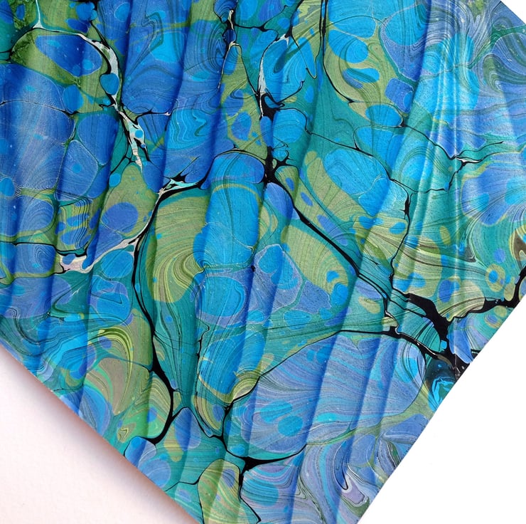 A4 Marbled paper sheet double marbled stone pat... - Folksy