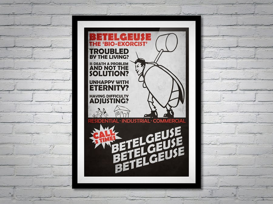 Beetlejuice Advert Tim Burton Betelgeuse Movie ... - Folksy