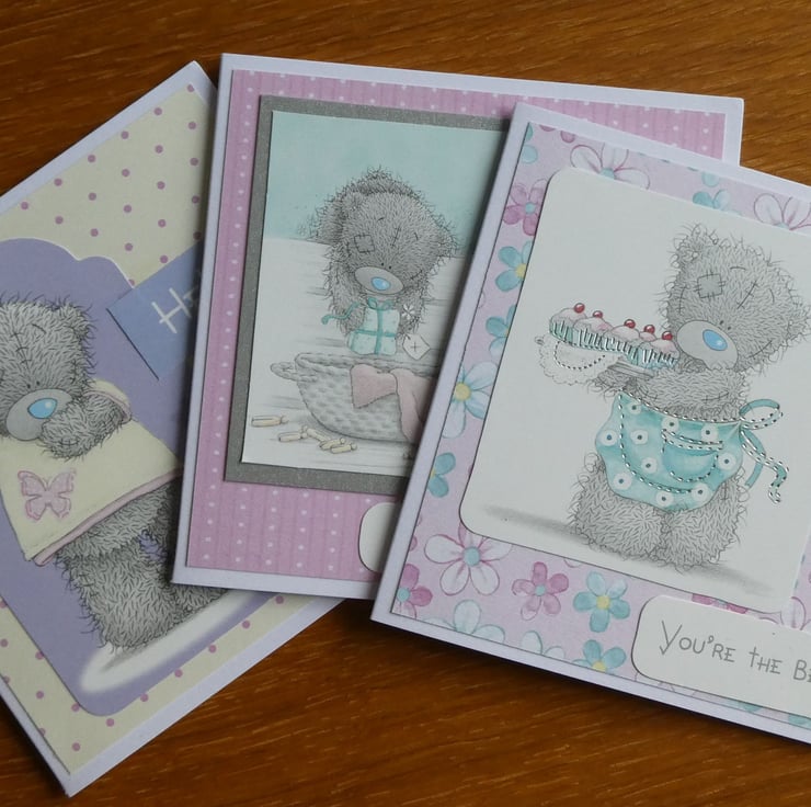 Set of 3 Tatty Teddy Mini Cards - You're The Be... - Folksy