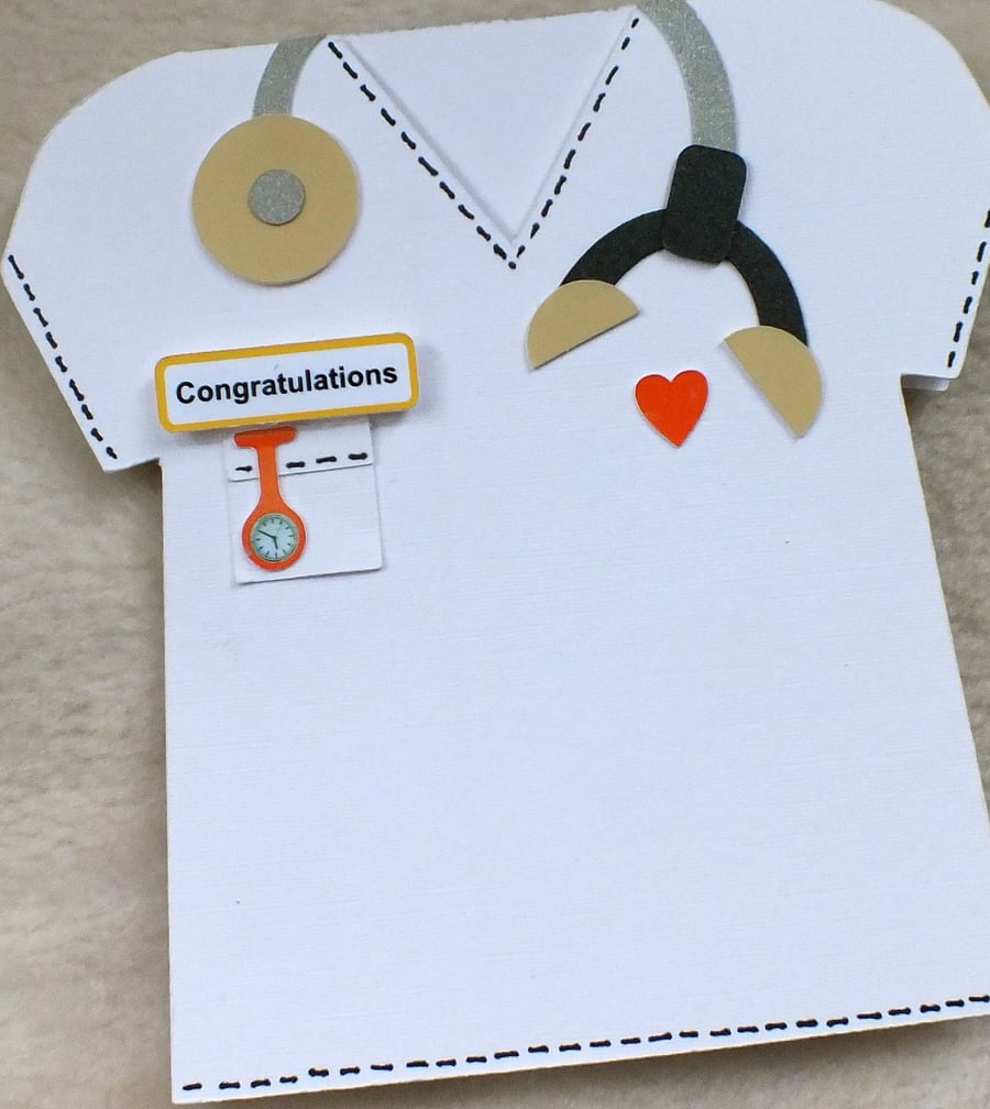 Special Doctor, Vet or Nurse Handmade Congratul... - Folksy