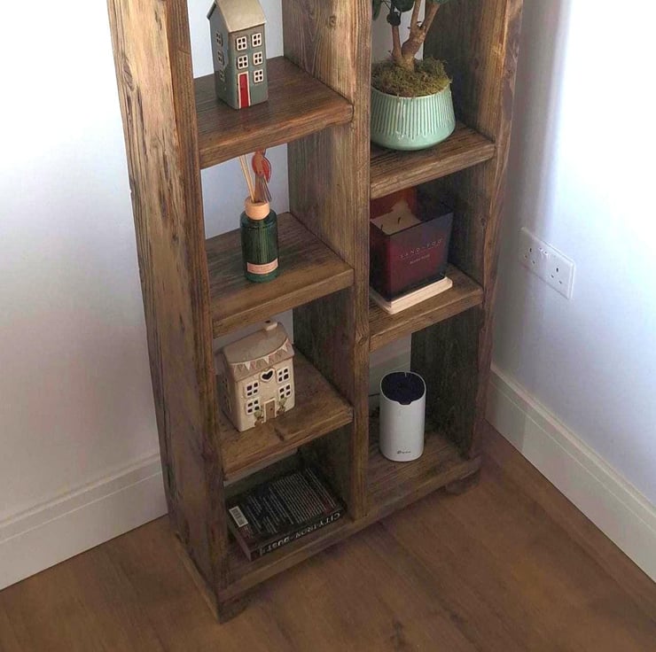 Handmade Rustic Wall Unit Bookcase Display Case... - Folksy