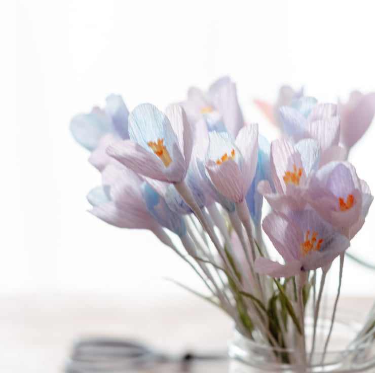 Crocus Paper Flowers for Mother's Day Gifts - Folksy