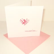 Valenine's Day Card,Threaded Heart Design,Handm... - Folksy