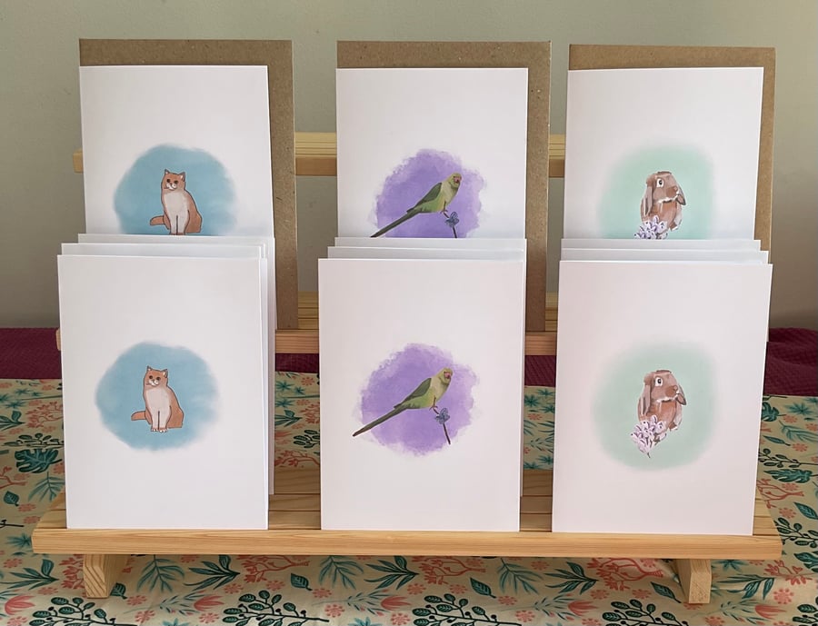 Nature note cards (set of 3) - Folksy