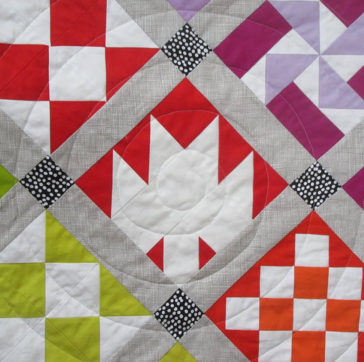 Colourful Patchwork Throw - Folksy