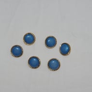 Buttons in Blue and Gold a Set of Six - Folksy