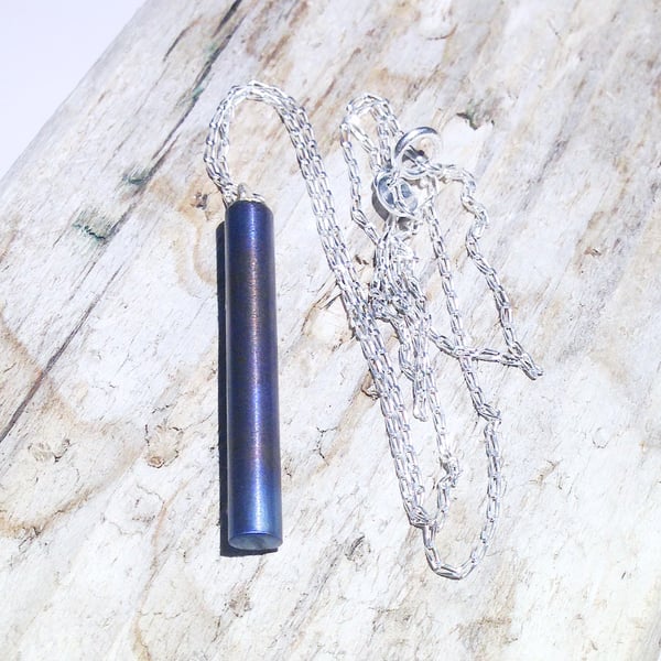 Handmade Coloured Titanium Pendant Necklace - ... - Folksy