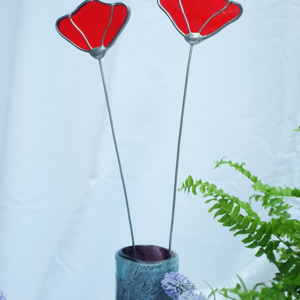 Stained Glass Flowers on Folksy