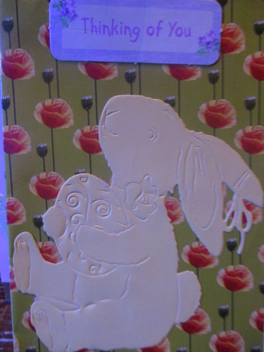 Thinking of You Easter Bunny Card - Folksy