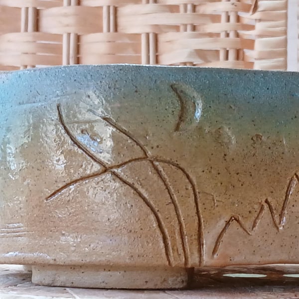 Handmade Stoneware Bonsai Pot Rectangular Plant... - Folksy