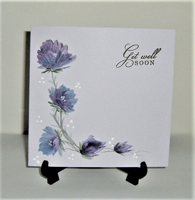 original hand painted Get Well card ( ref F 509) - Folksy