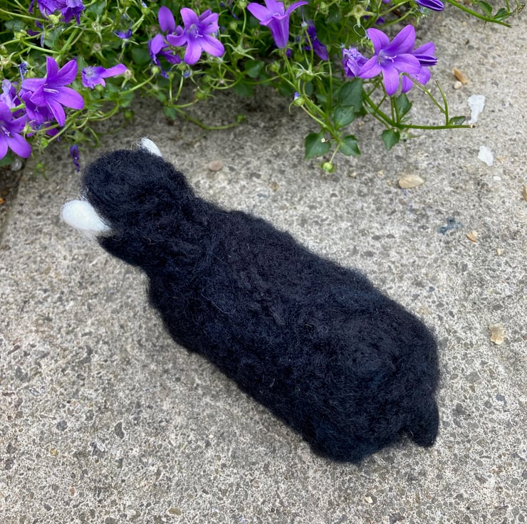 Little model black sheep, needle felted - Folksy
