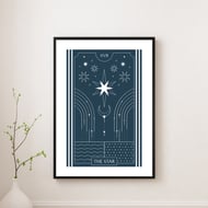 The Star Art Print, Tarot Astrology Prin - Folksy