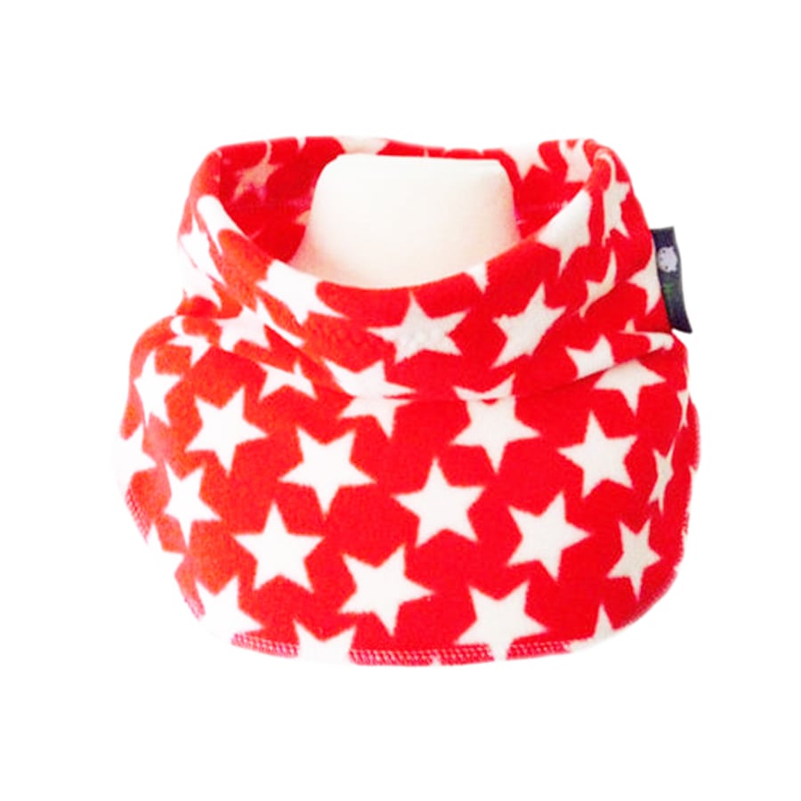 RED STARS Fleece Unisex NECK WARMER DUDE SNOOD ... - Folksy