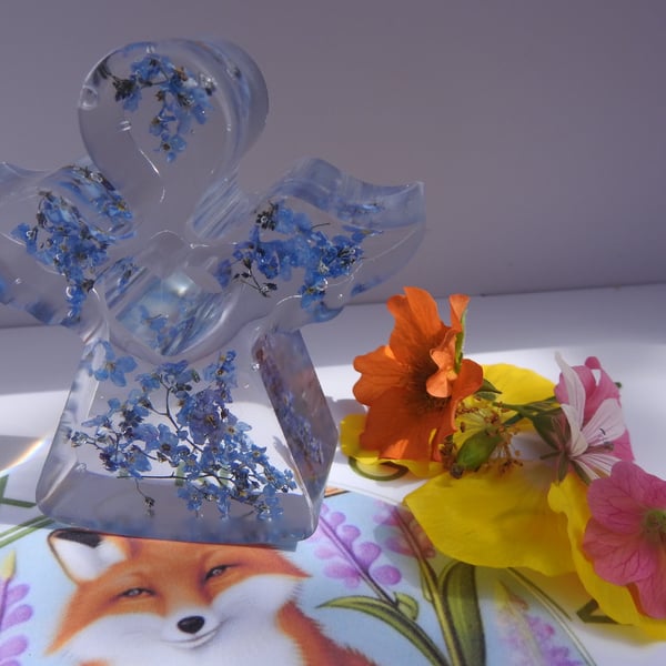 Real flower Forget-Me-Not Angel - Gift for Gar... - Folksy