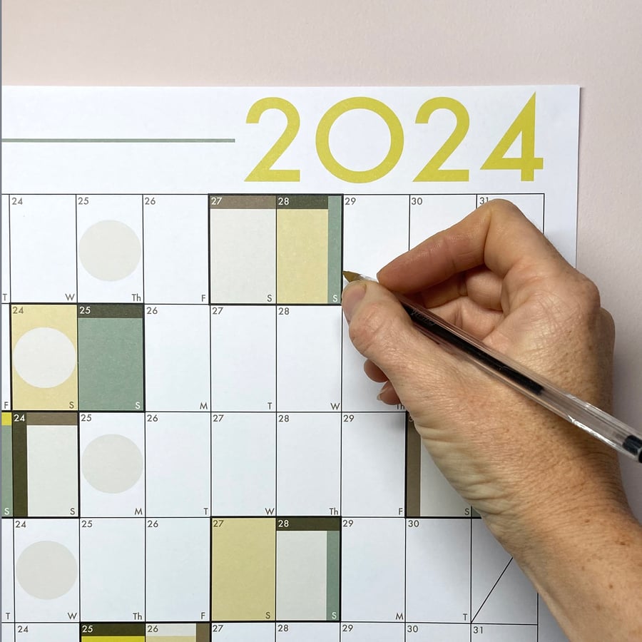 2024 Year Planner - A1 - Folksy