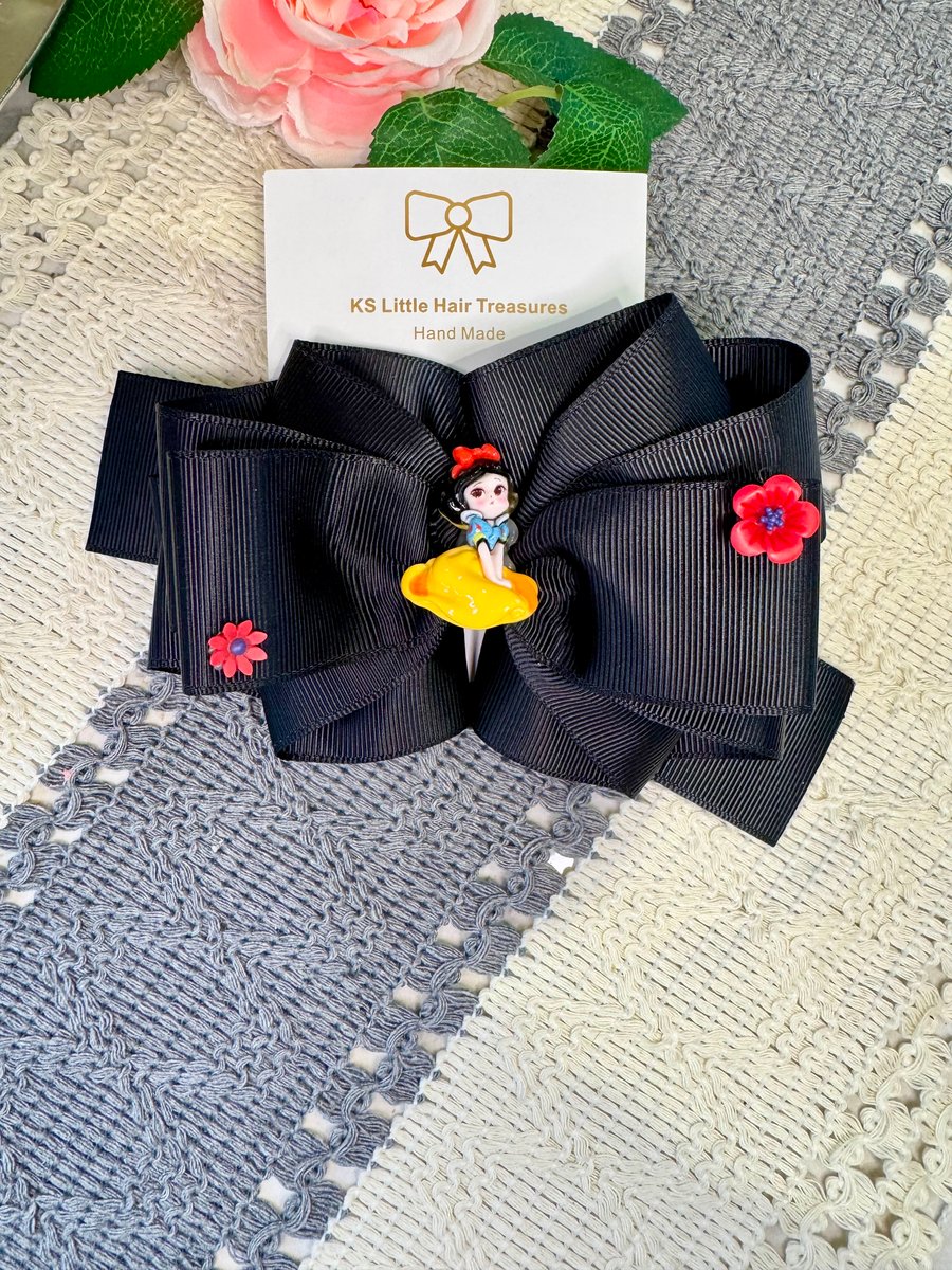 Disney princess hair bow clip - Folksy