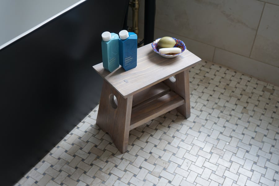 Handcrafted Pine Wood Stool – Rustic Charm and ... - Folksy