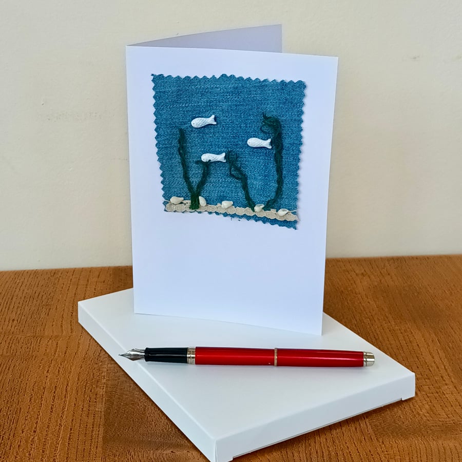 Blank Greetings Card Fish in the Sea Aquarium ... - Folksy