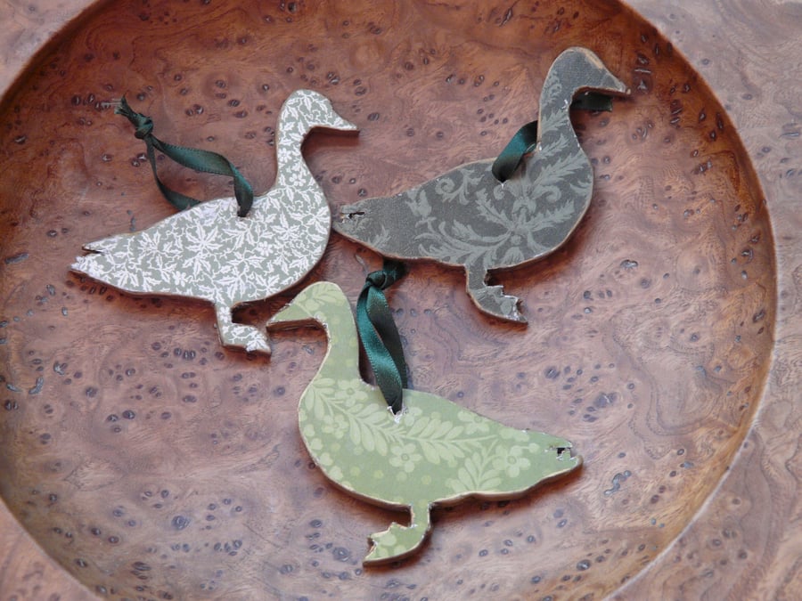 Vintage style ,Handmade Duck Decorations - Folksy