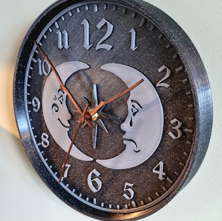 Renaissance Waxing And Waning Moons Wall Clock - Folksy