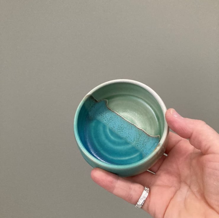 Ceramic handmade small dip bowls - Glazed in tu... - Folksy