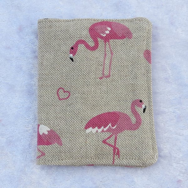 Ticket Sleeve, bus pass holder, flamingos - Folksy