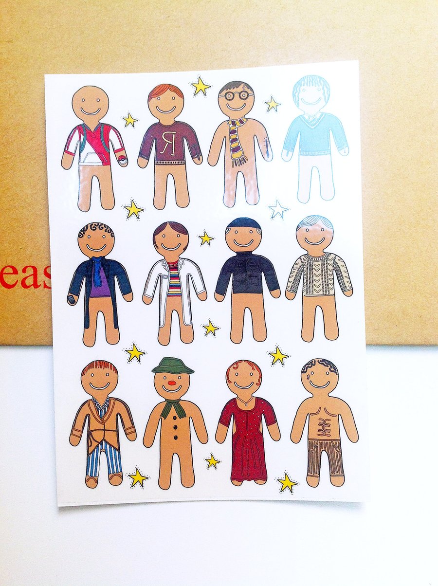 Gingerbread Pop Culture Parody Illustration A6 ... - Folksy