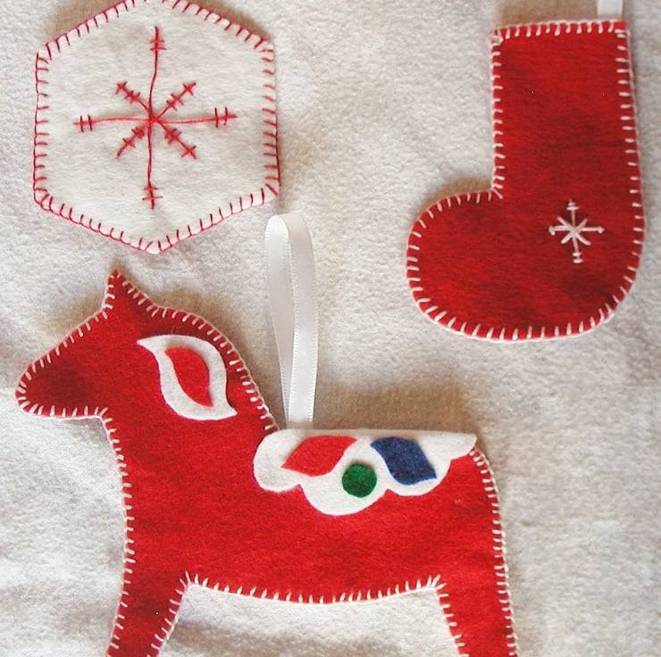 Scandinavian Nordic Christmas Decorations Set-S... - Folksy