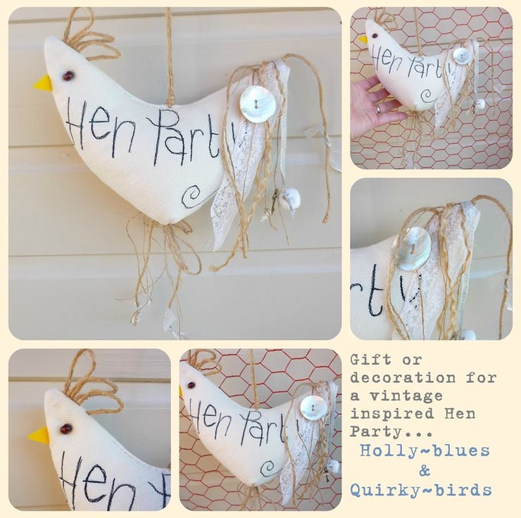 Chicken Hen Hangie Decoration Handmade Hen Nig... - Folksy