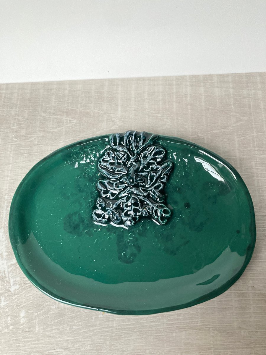 Green Man small decorative dish - Folksy